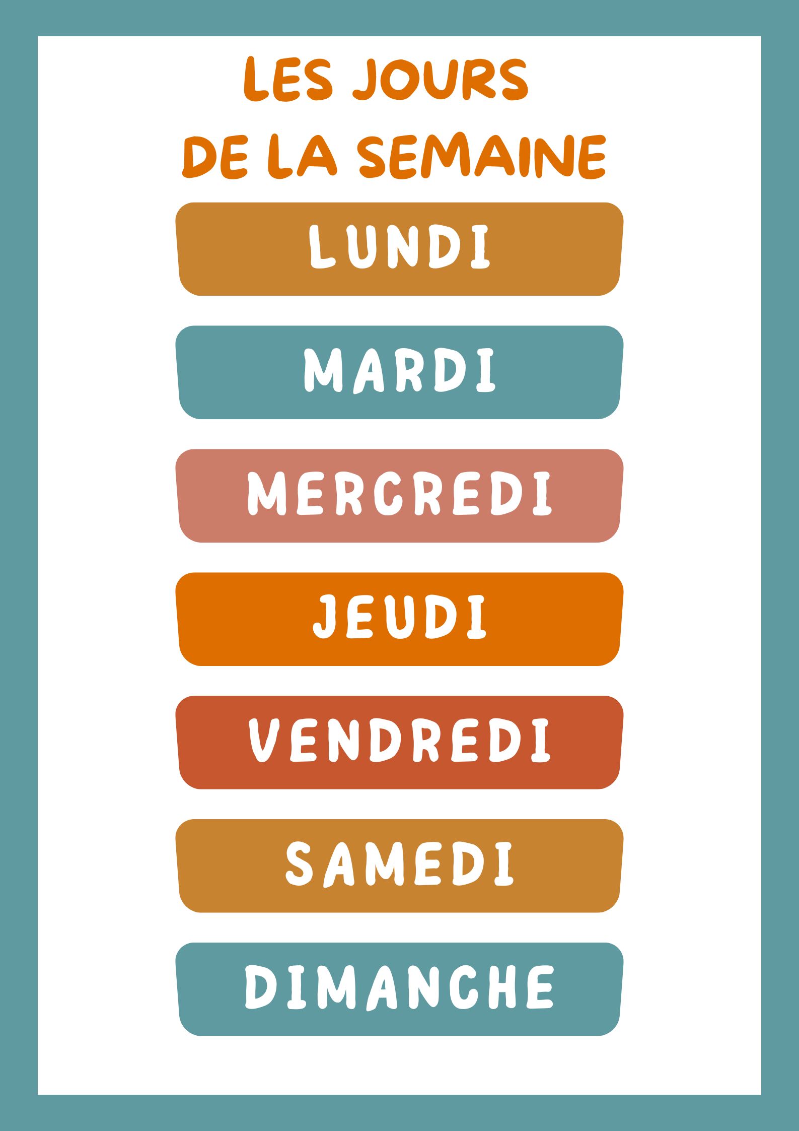 Weekdays in French | SOFI 64